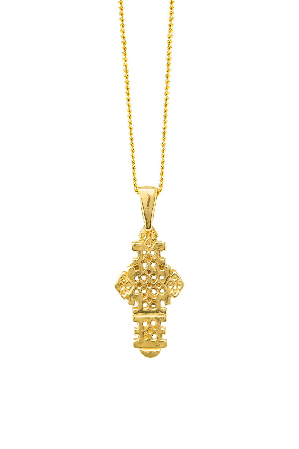 THE ETHIOPIAN Cross Necklace with Thick Chain – omiwoods
