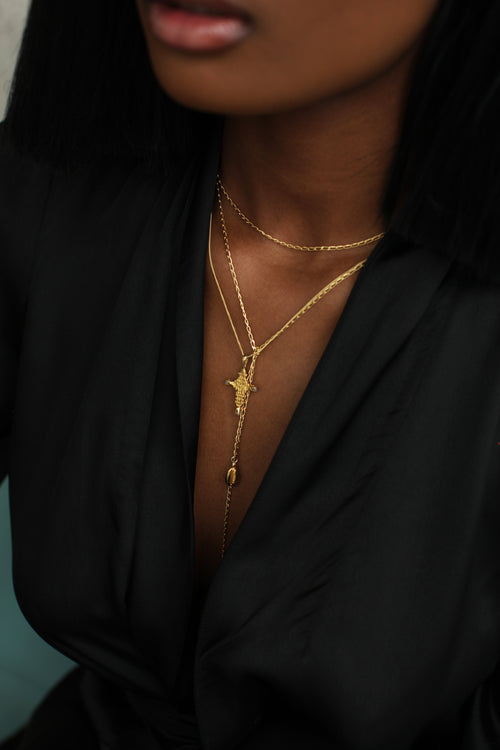 THE COWRIE and Cross Necklace Stack – omiwoods